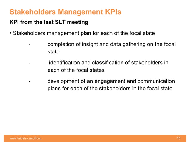 Stakeholder Management KPIs -KPI working Group | PPT | Business ...