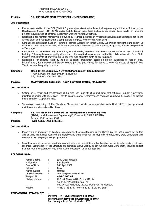 CV AMINUL 19-05-2015 | PDF