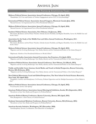 Anshul Jain CV - Fall 2014 gen | PDF