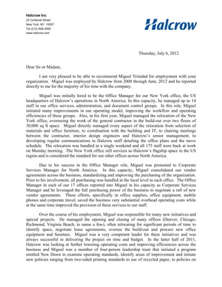 Miguel Trinidad Recommendation (1) (1) | PDF