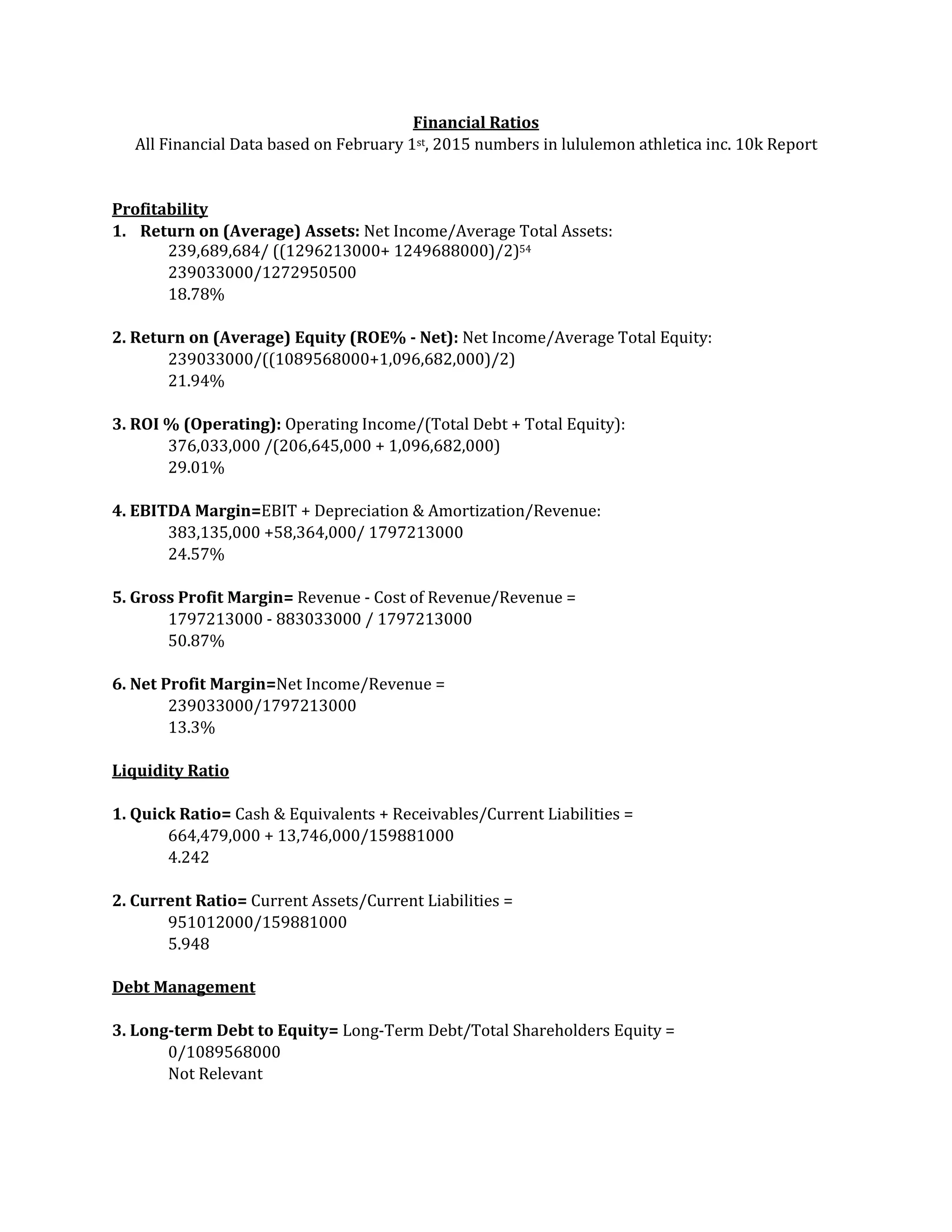 Internal Analysis and Strategy Report - Lululemon | PDF