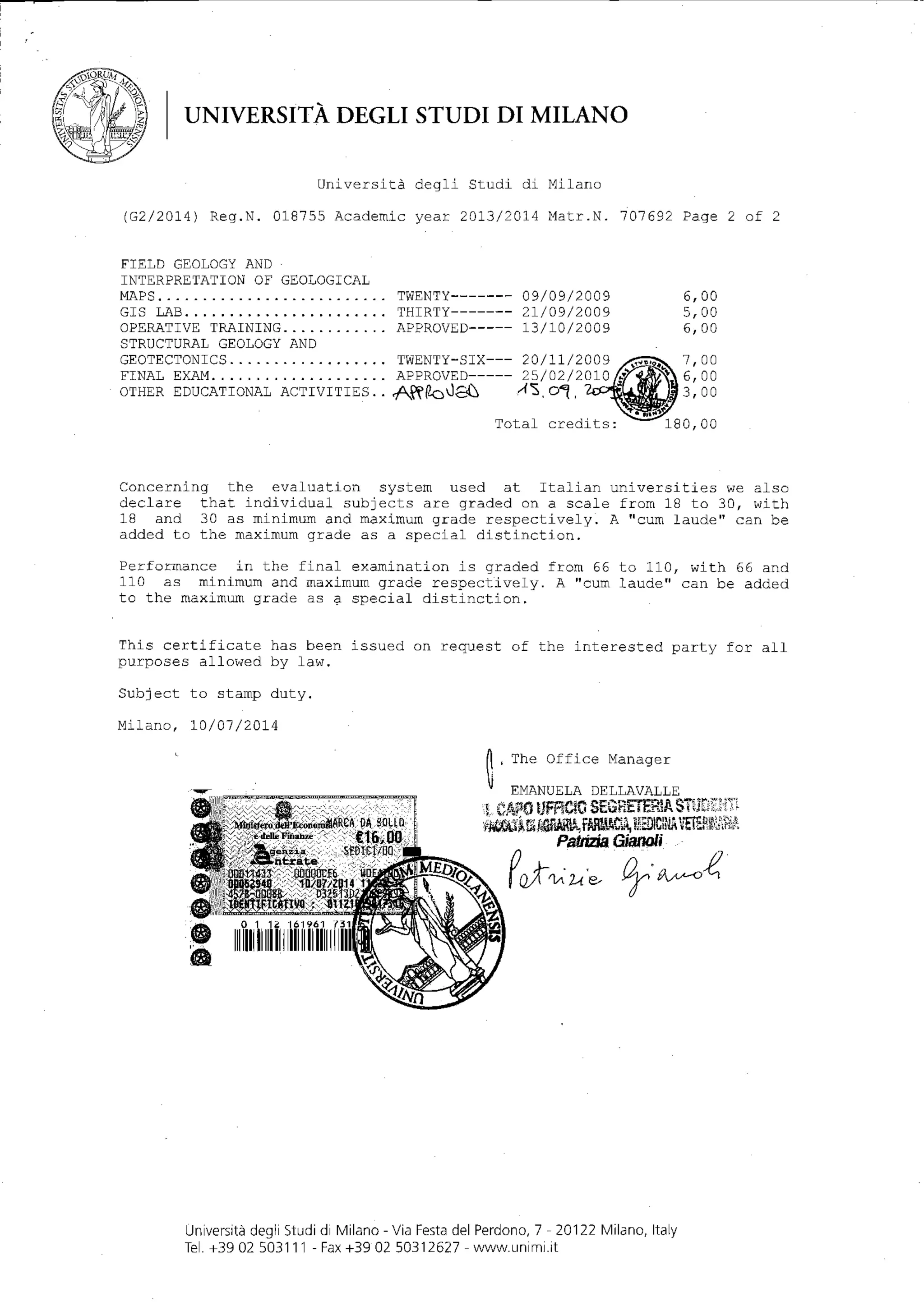 official transcript bachelor degree | PDF