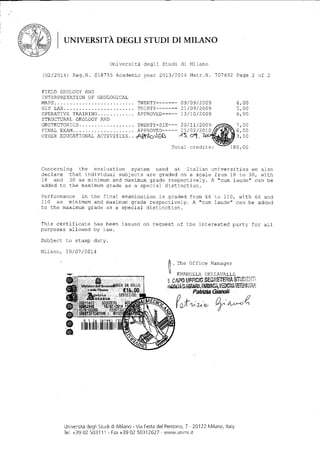 official transcript bachelor degree | PDF