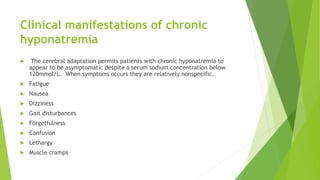 hyponatremia -my prensentation | PPTX | Blood Disorders | Diseases and ...