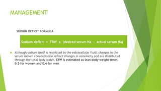 hyponatremia -my prensentation | PPTX | Blood Disorders | Diseases and ...