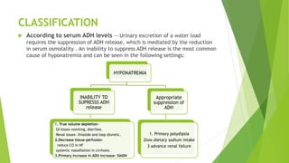 hyponatremia -my prensentation | PPTX