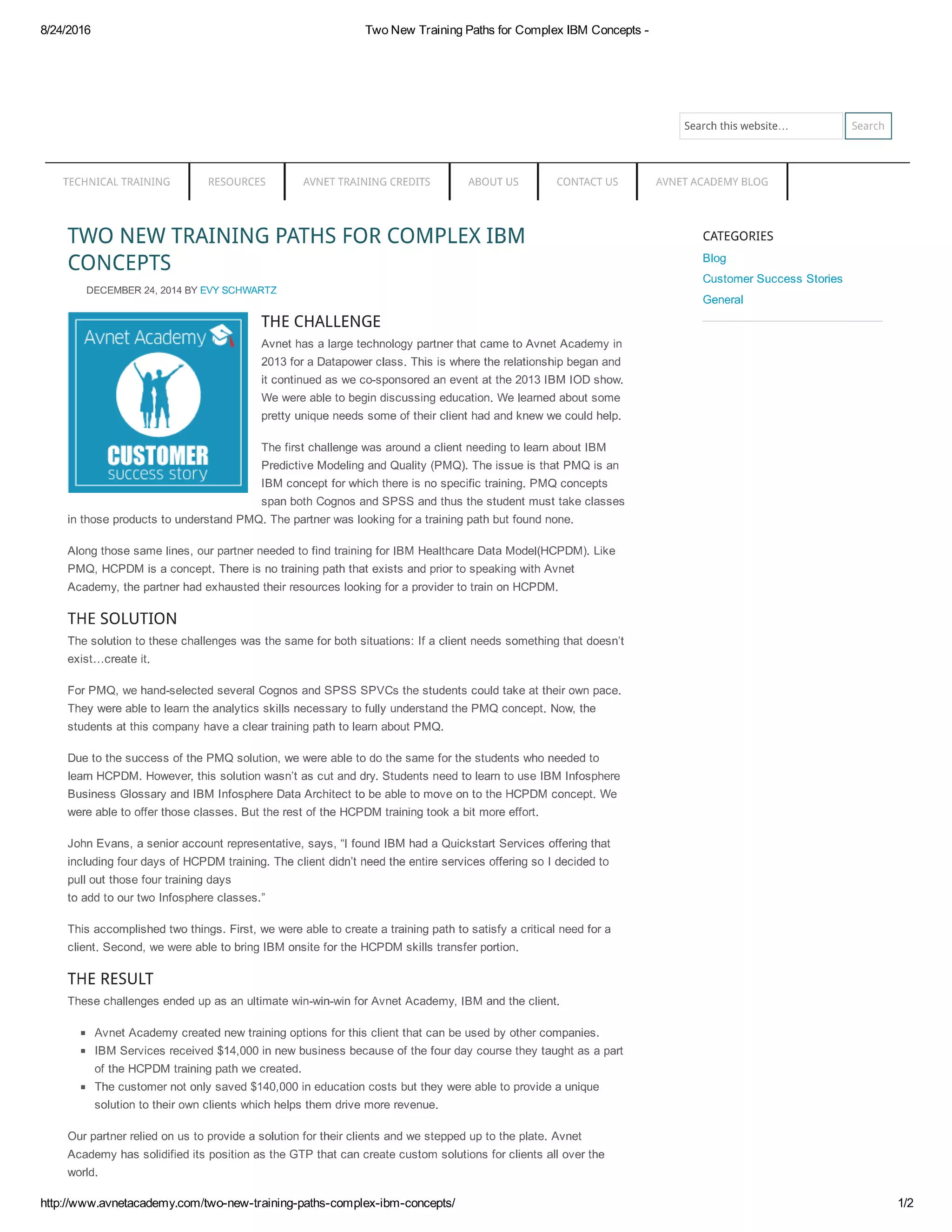 Training Paths for Complex IBM Concepts | PDF