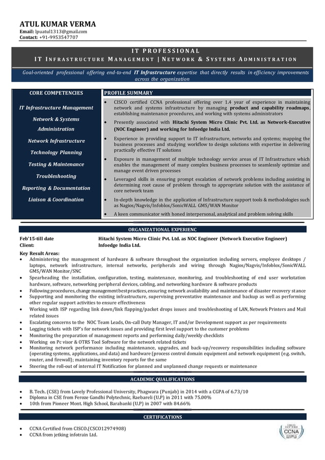 Atul Verma Updated | DOCX | IT and Internet Support | Internet