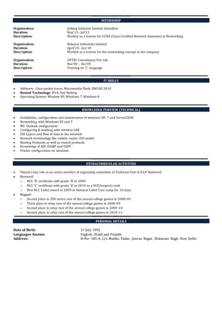 Atul Verma Updated | DOCX | IT and Internet Support | Internet