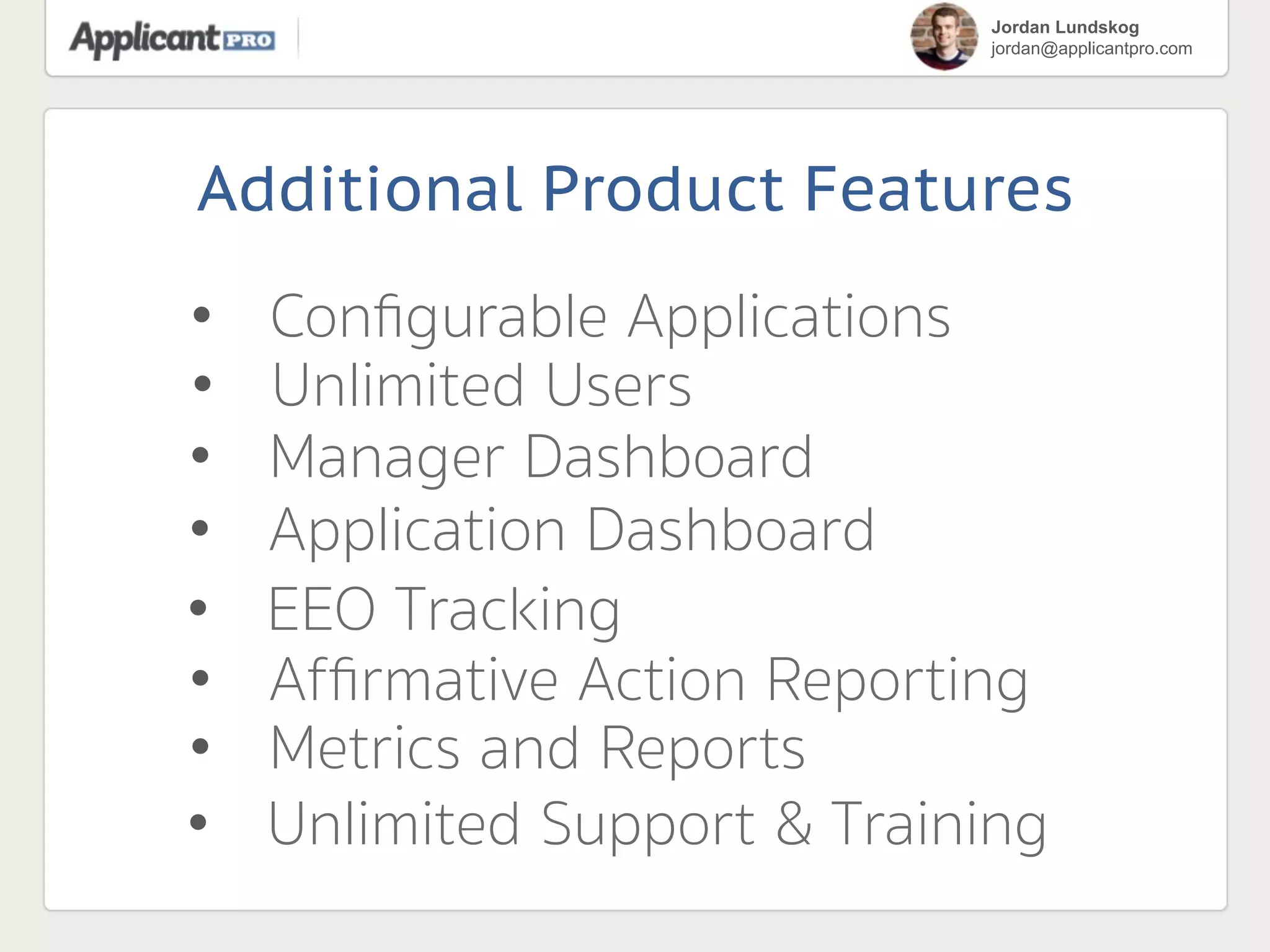 ApplicantPro ATS Overview | PDF
