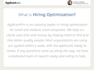 ApplicantPro ATS Overview | PDF
