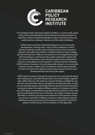 CaPRI's Mission Document_New Logo_March 2016 | PDF