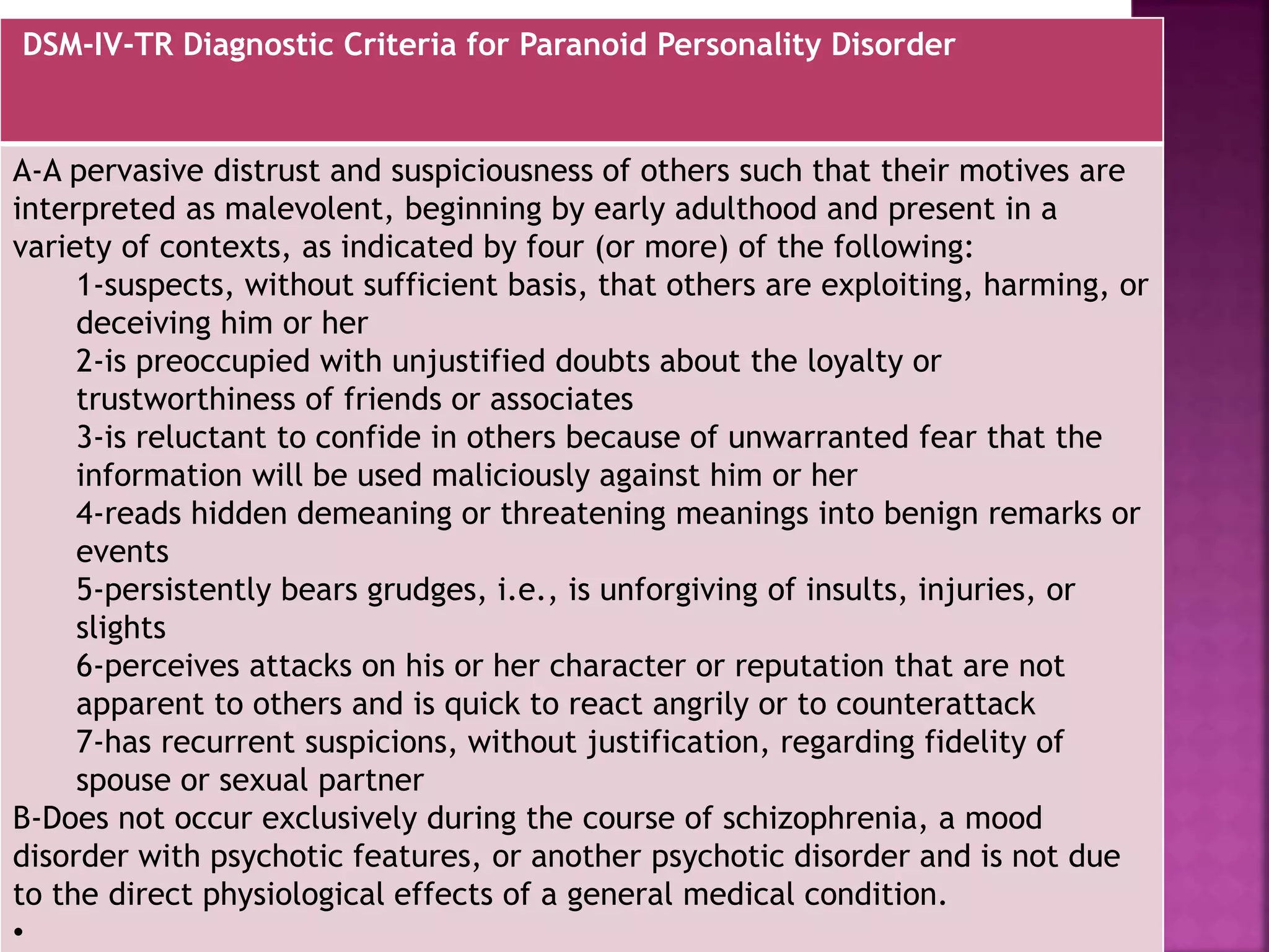 Paranoid_Personality_Disorder | PPTX