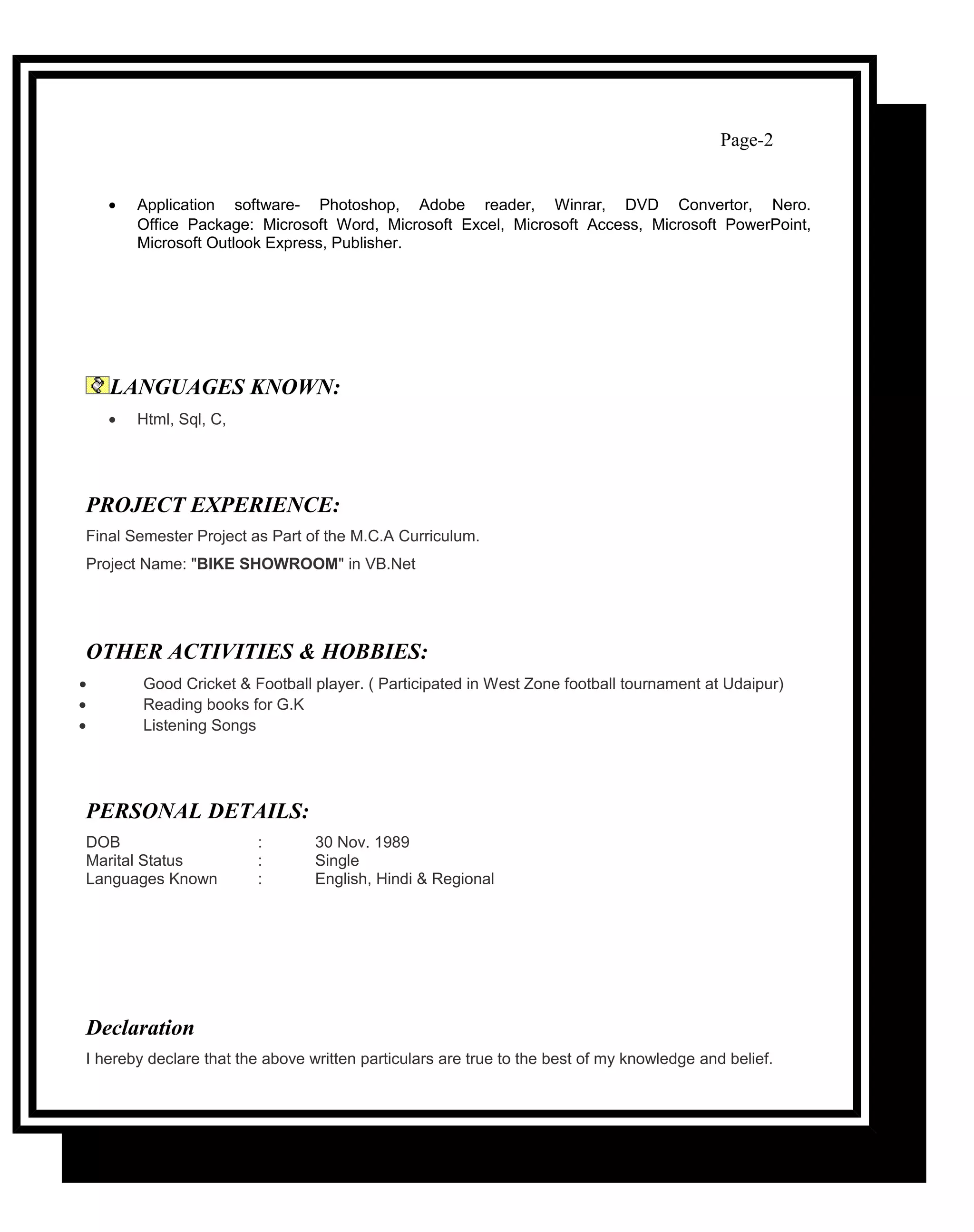 Deepak Resume N | DOC