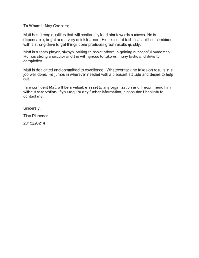 Recommendation PLUMMER | PDF