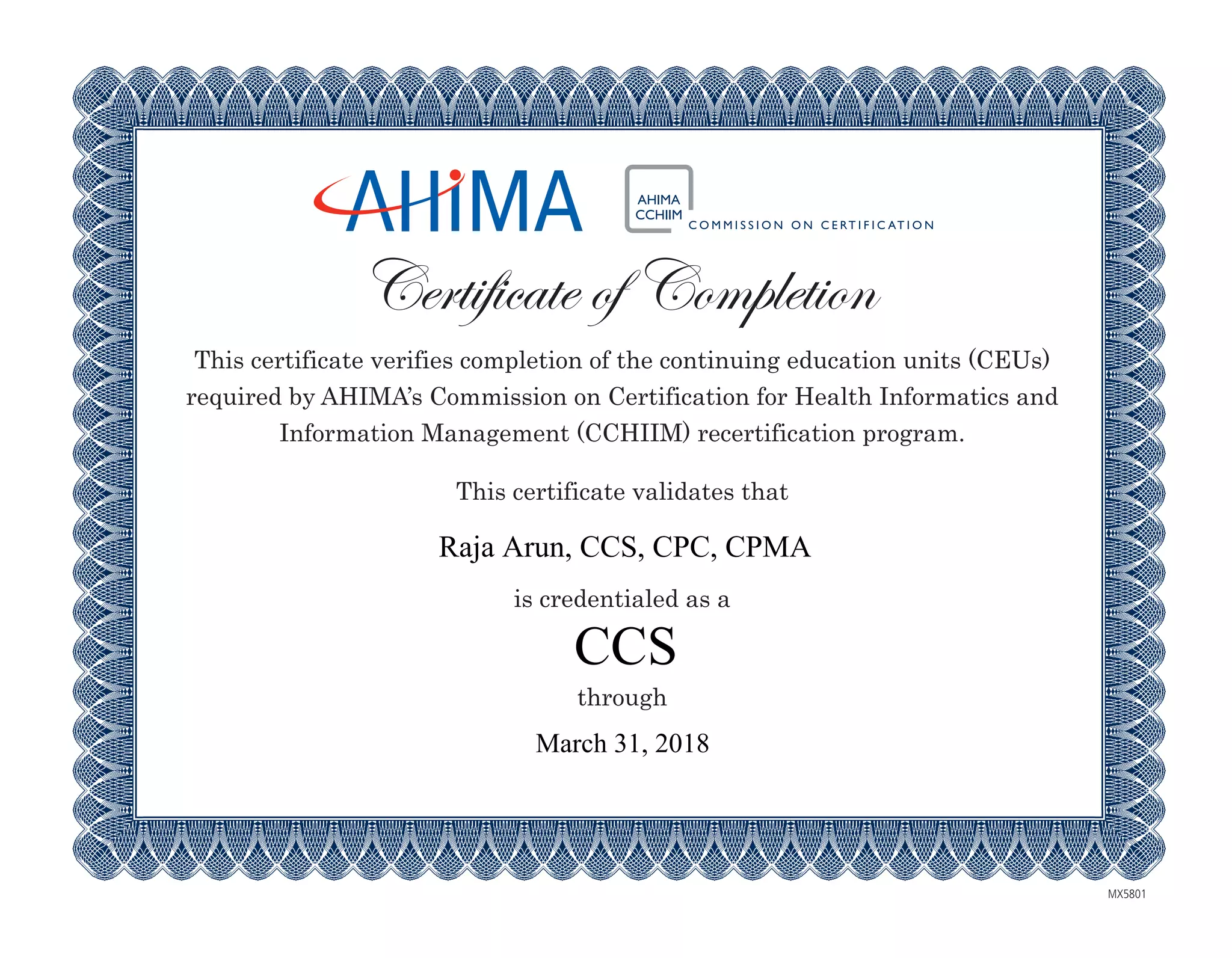 Certification-CCS Raja | PDF