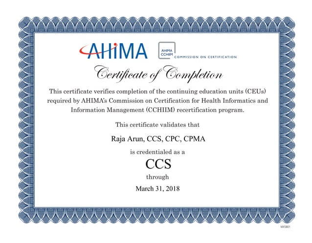 Certification-CCS Raja | PDF