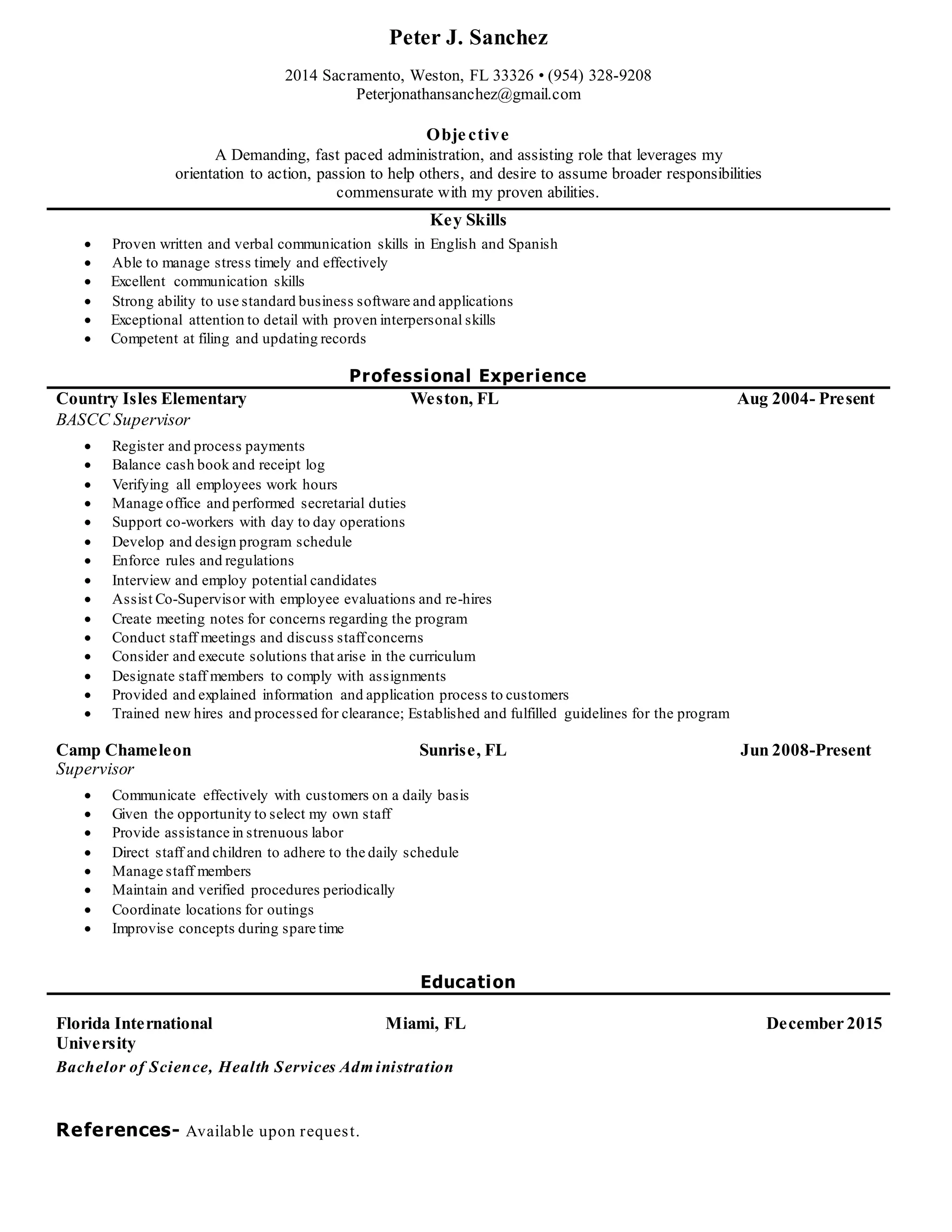 Peter Resume New | DOCX