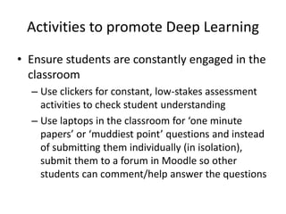 Blending Pedagogy and Technology for Deep Learning | PPTX