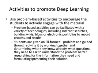 Blending Pedagogy and Technology for Deep Learning | PPTX