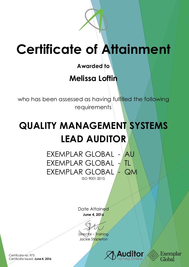 Lead Auditor Certification