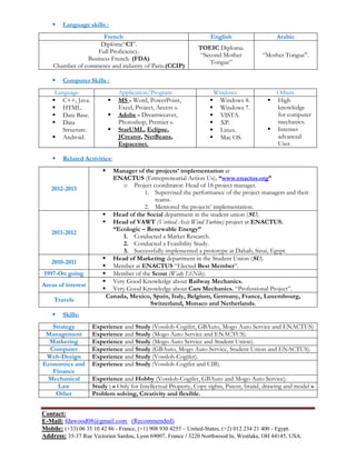 GUIRGUIS Fadi - CV - English | PDF