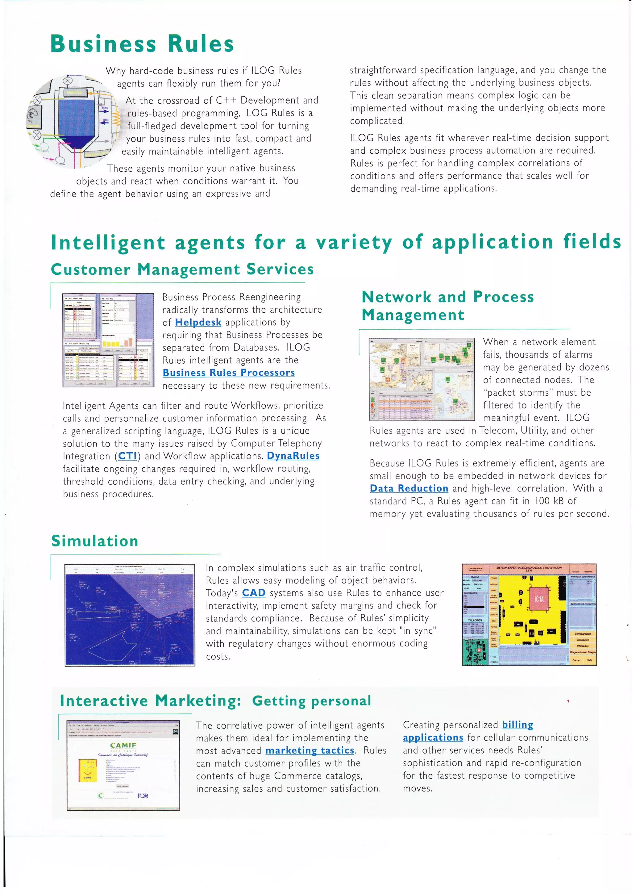 1996 ILOG Rules datasheet | PDF
