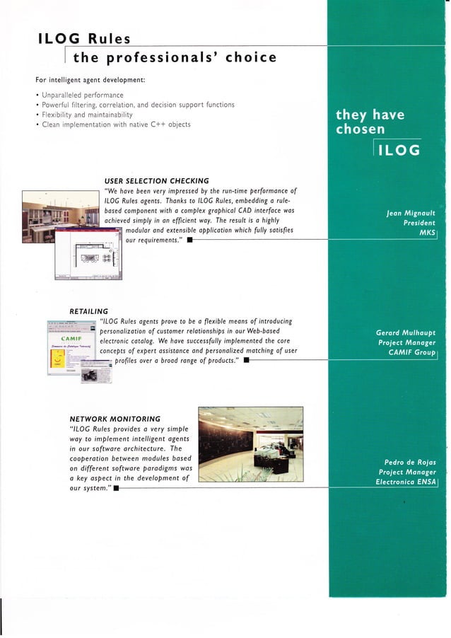 1996 ILOG Rules datasheet | PDF