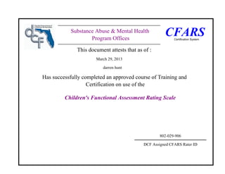 cfars_cert | PPT