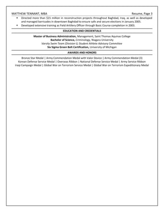 Matthew Tennant resume | PDF