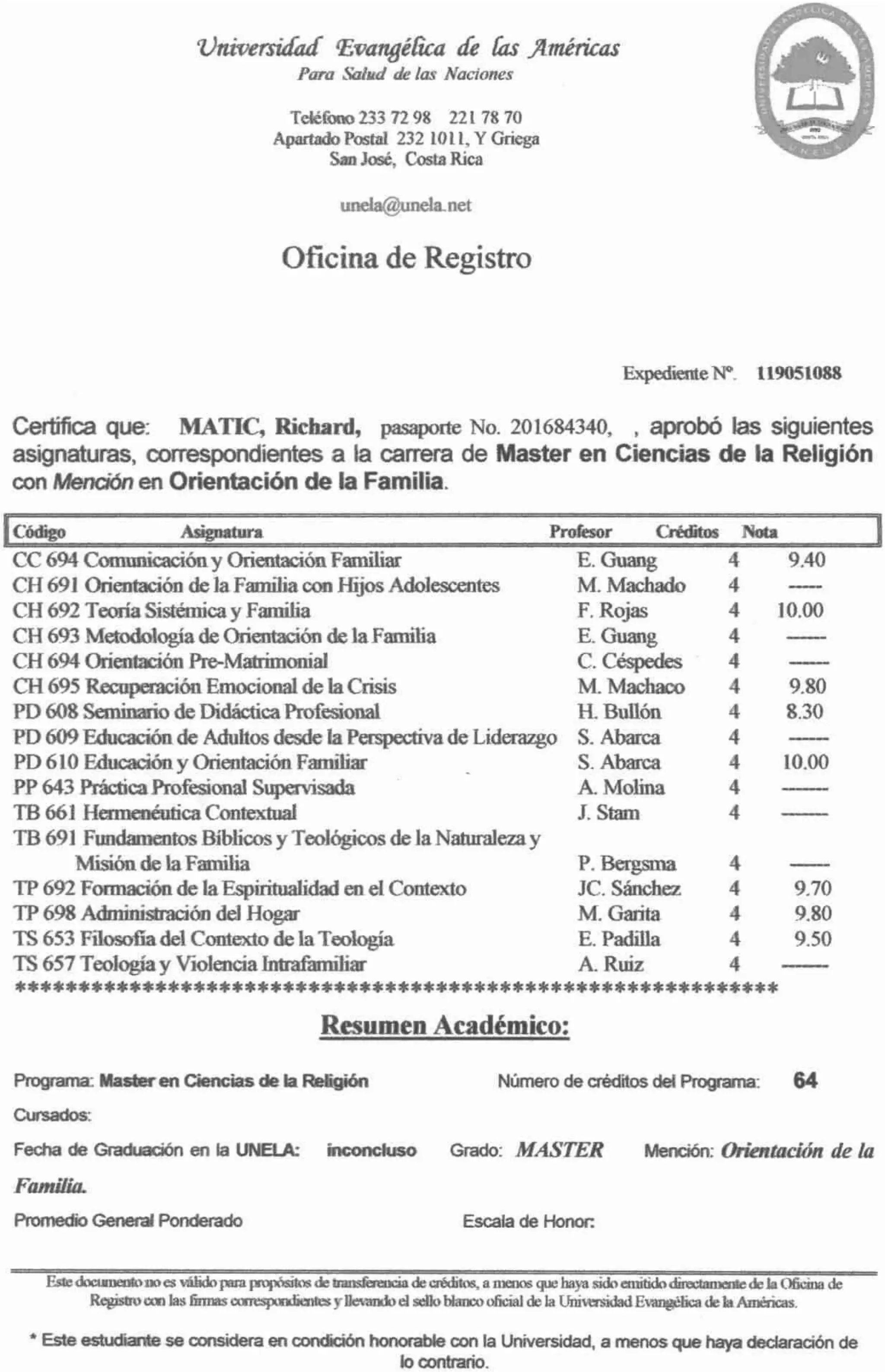 RMaticTranscript-UNELA | PDF