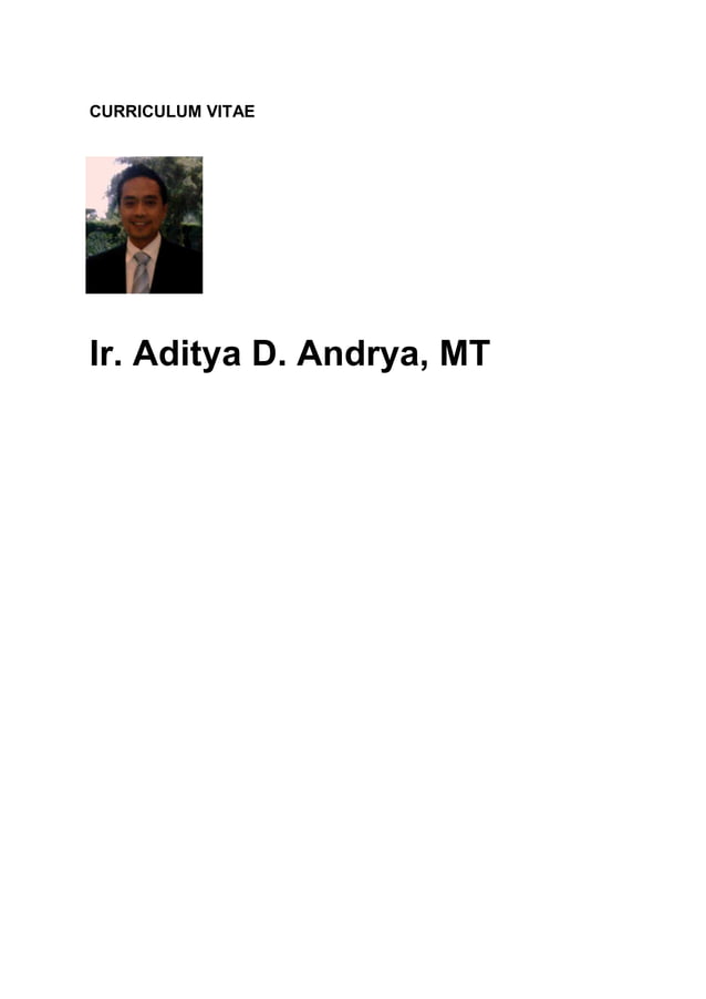CV Aditya - Oct 2016 | PDF