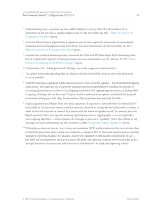 The Forrester Wave: E-Ssignatures, Q2 2013 | PDF