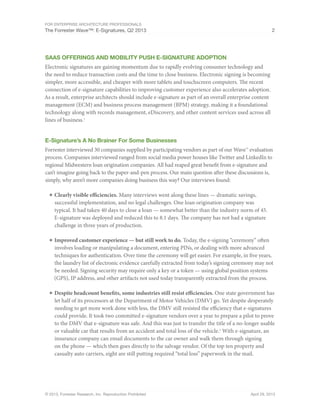 The Forrester Wave: E-Ssignatures, Q2 2013 | PDF