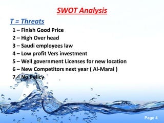 Plant Water SWOT analysis | PPTX