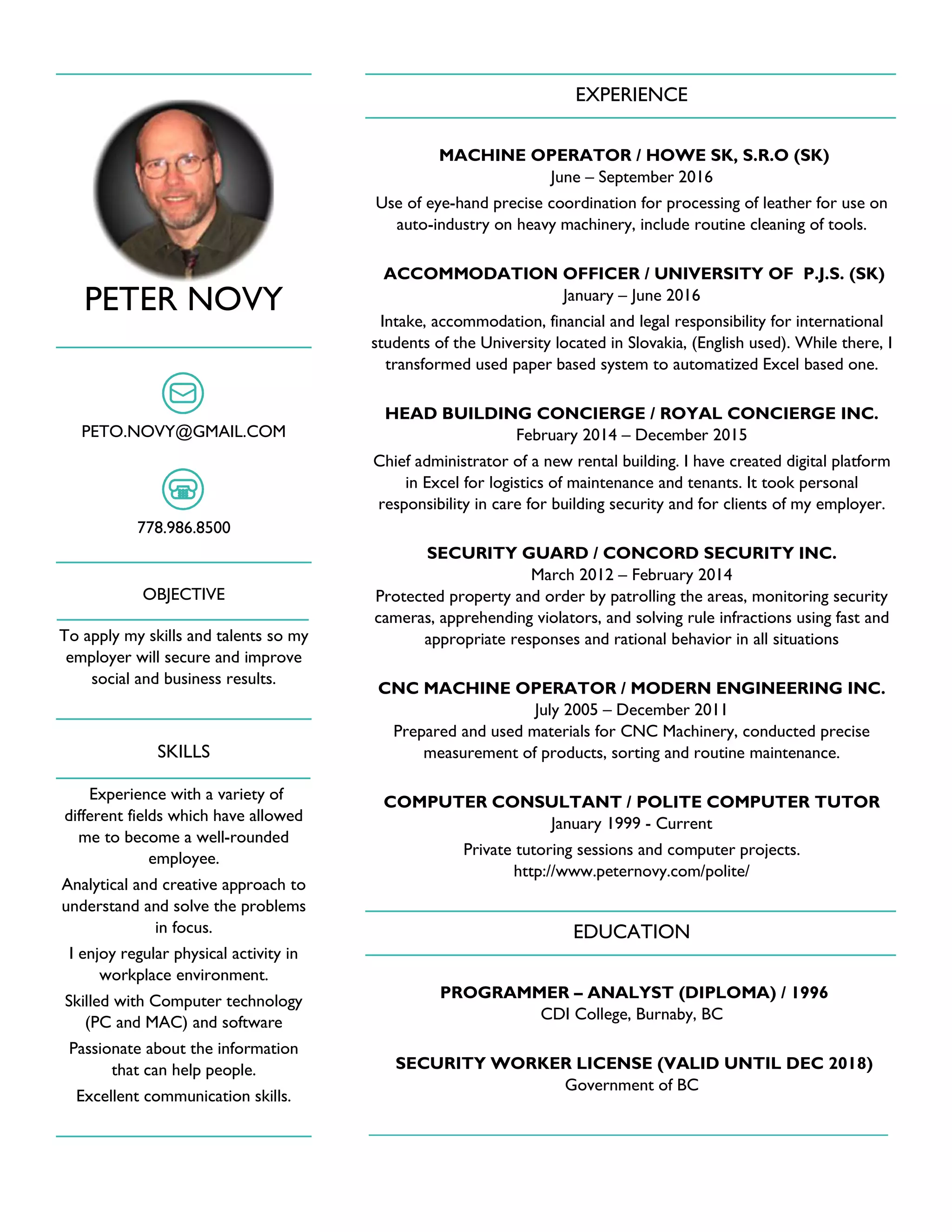 Peter Novy | PDF | Careers
