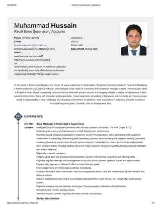 Muhammad Hussain CV NEW | PDF