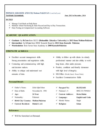 Noman Zafar Logistic and Procurment CV | PDF