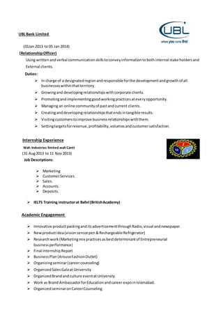 Amjad cv -for job- uae | DOCX | Business Administration | Business