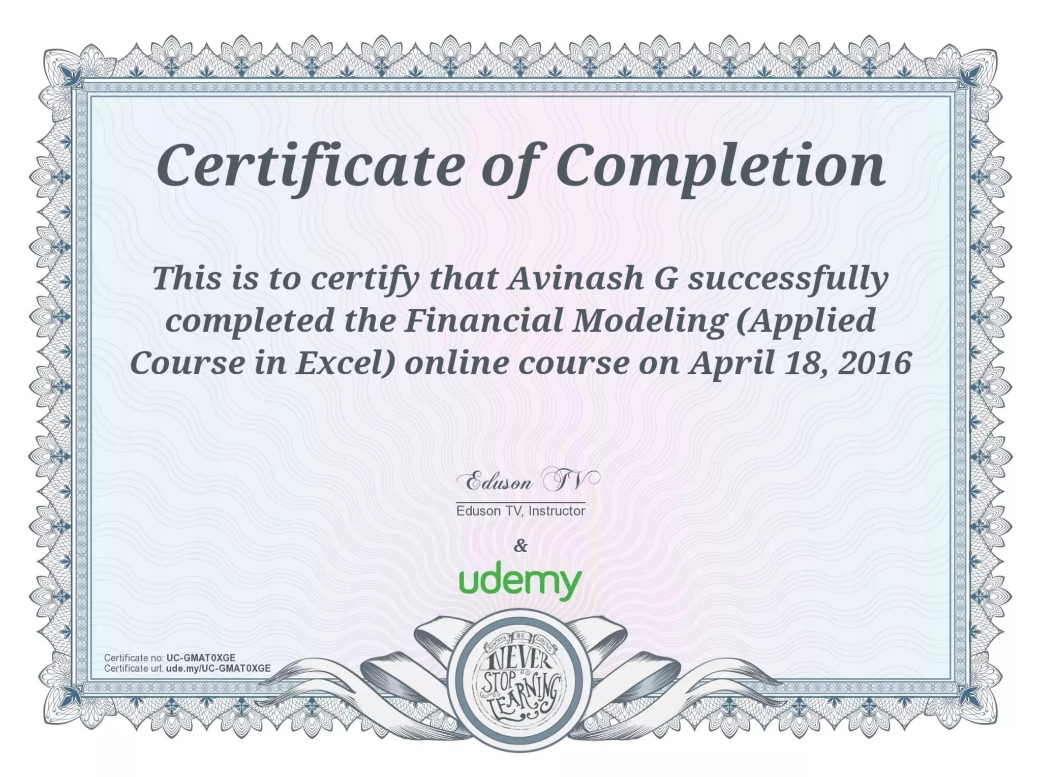 Financial Modelling certification | PDF