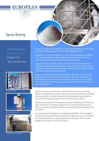 Spray Dryers | PDF | Home Appliances | Home & Garden