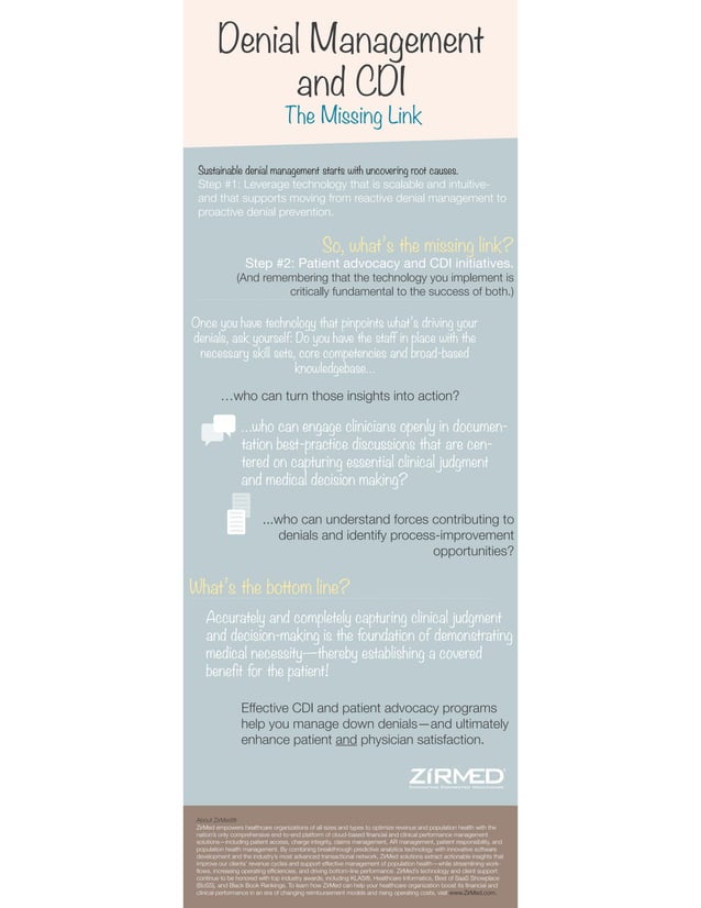 Denial Management and CDI - The Missing Link | PDF