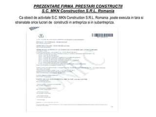 PREZENTARE FIRMA PRESTARI CONSTRUCTII | PPTX