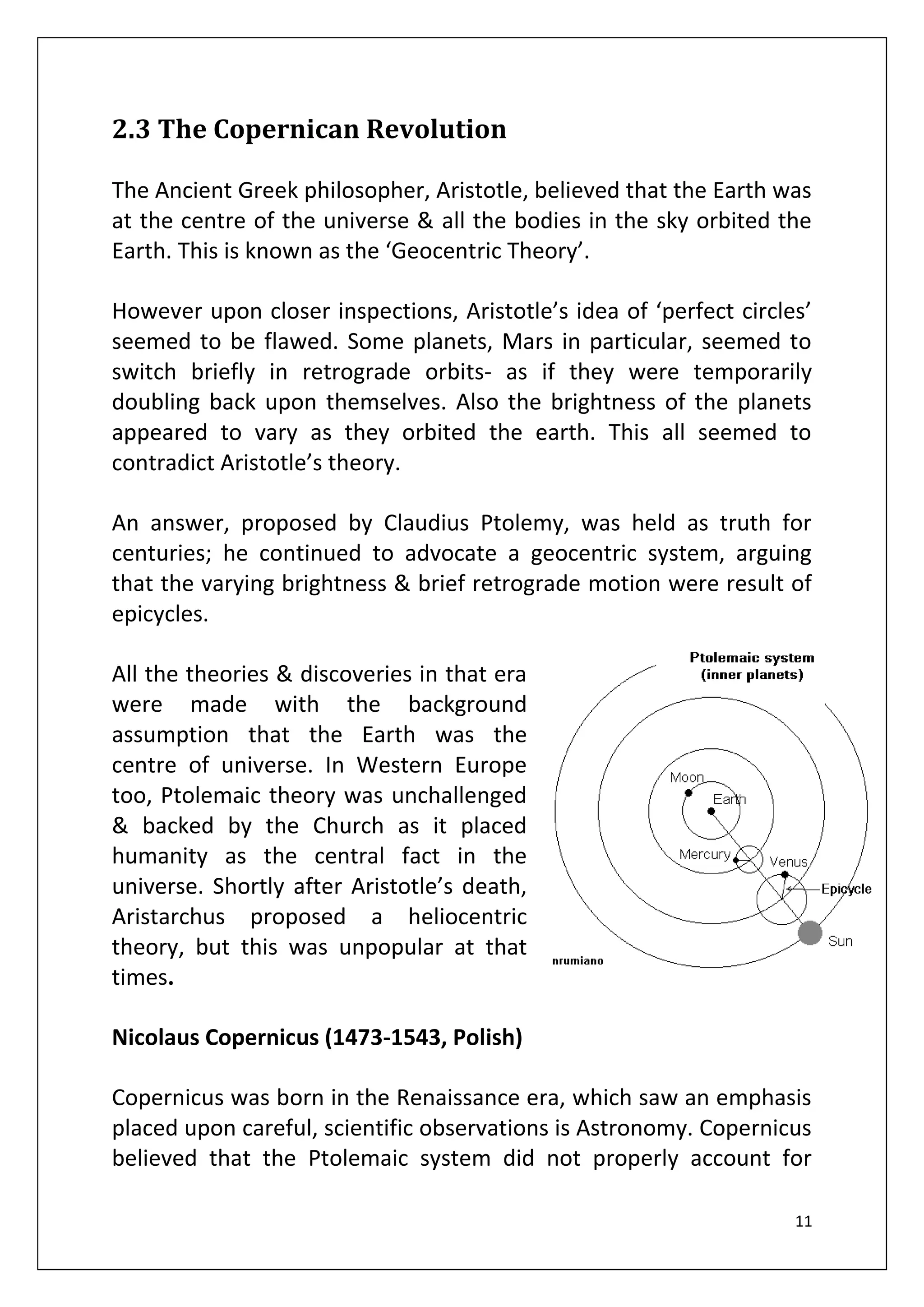 Report on "ANCIENT & MODERN ASTRONOMY" | PDF