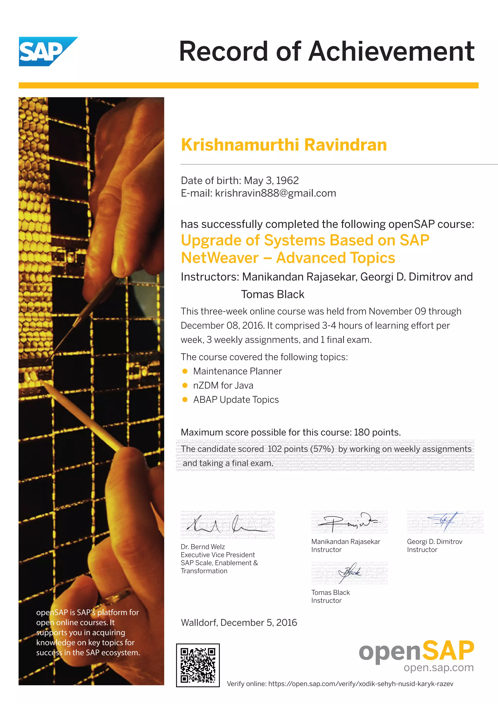 upnw2-RecordOfAchievement (1) | PDF | Technology & Computing