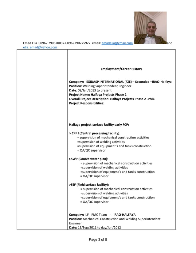 CV - Emad Ghanm Elia (1) | PDF