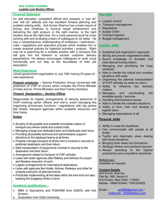 CV - AKS | DOCX | Logistics | Business