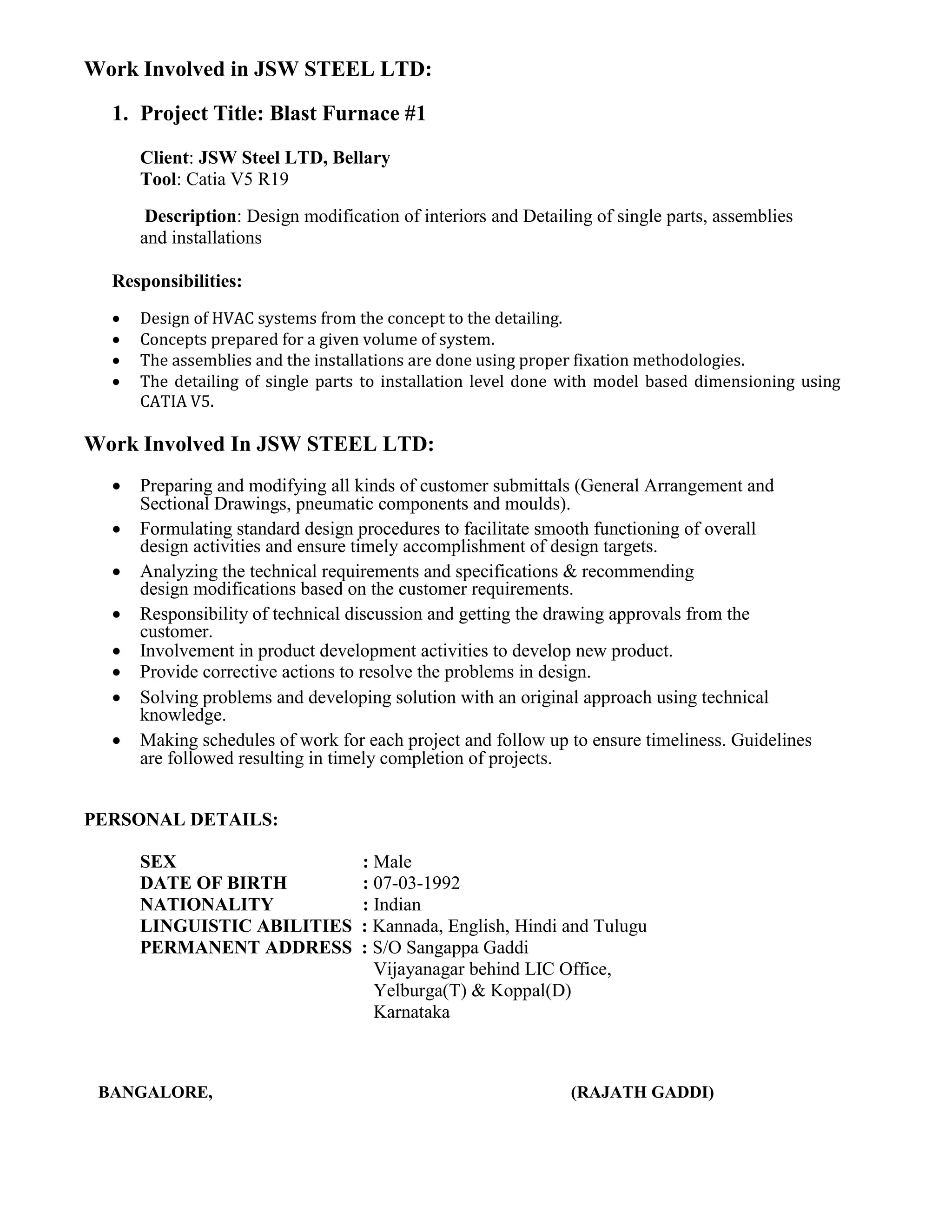 Rajath Resume.0.1 | PDF