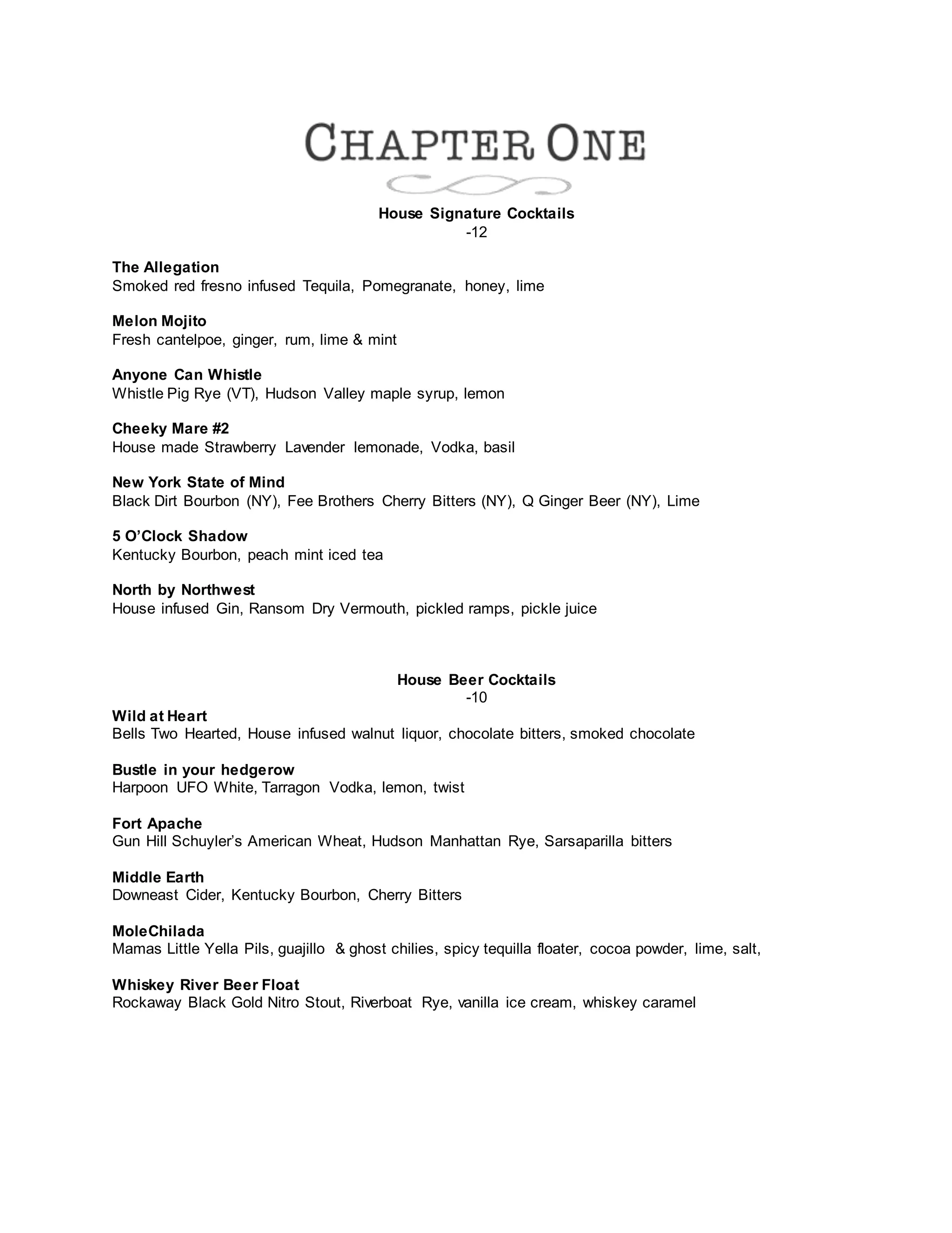 Cocktail Menu Current | DOCX