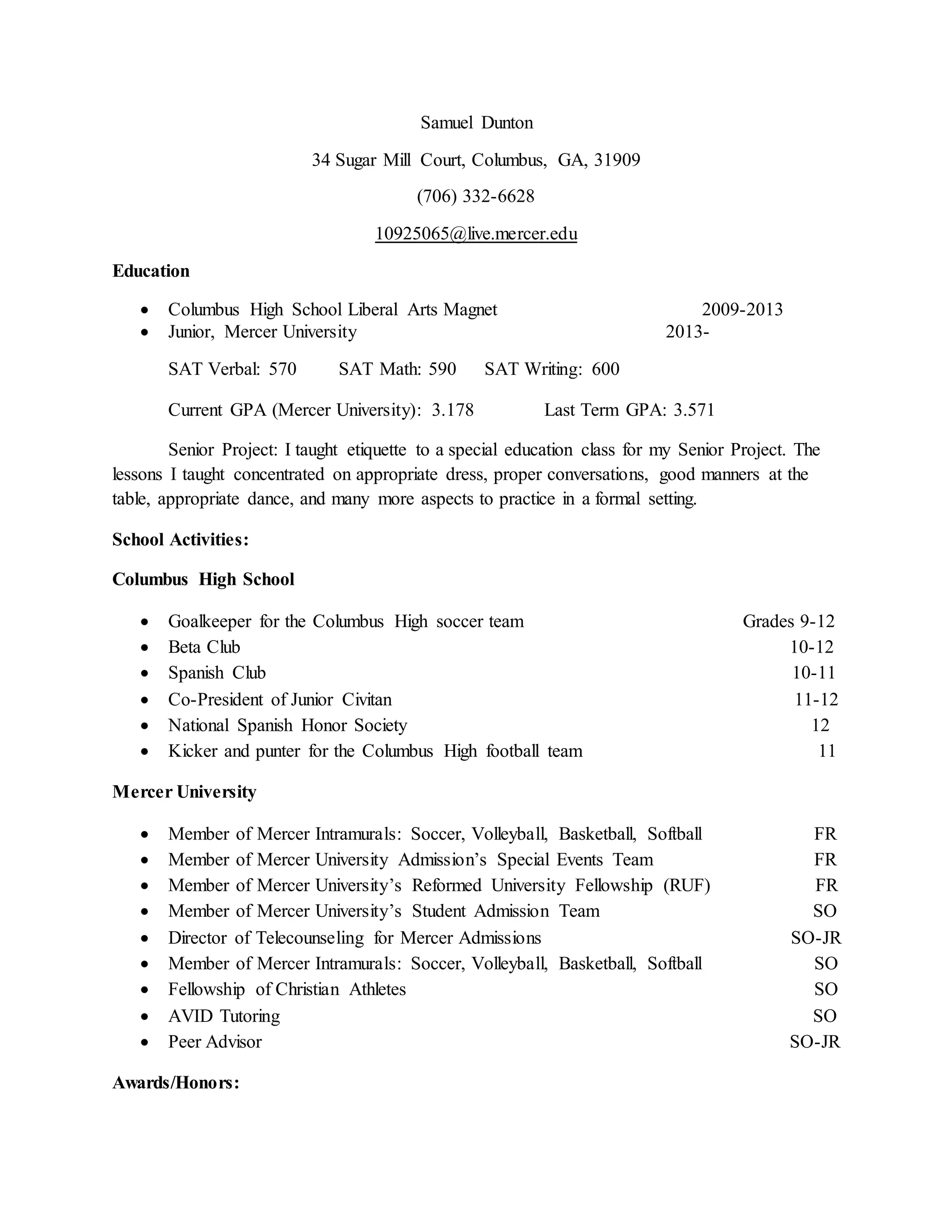 Resume | DOCX
